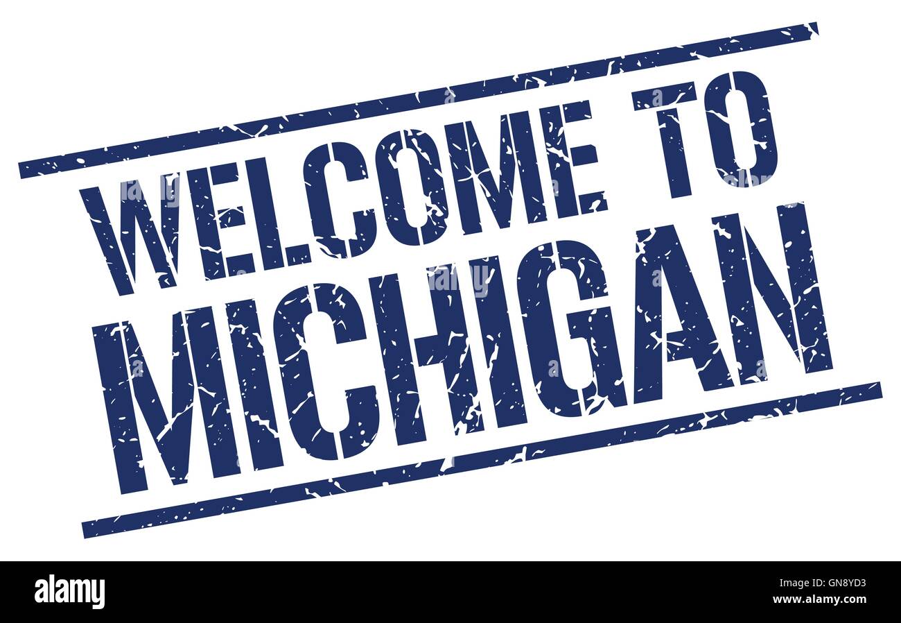 welcome to Michigan stamp Stock Vector Image & Art - Alamy
