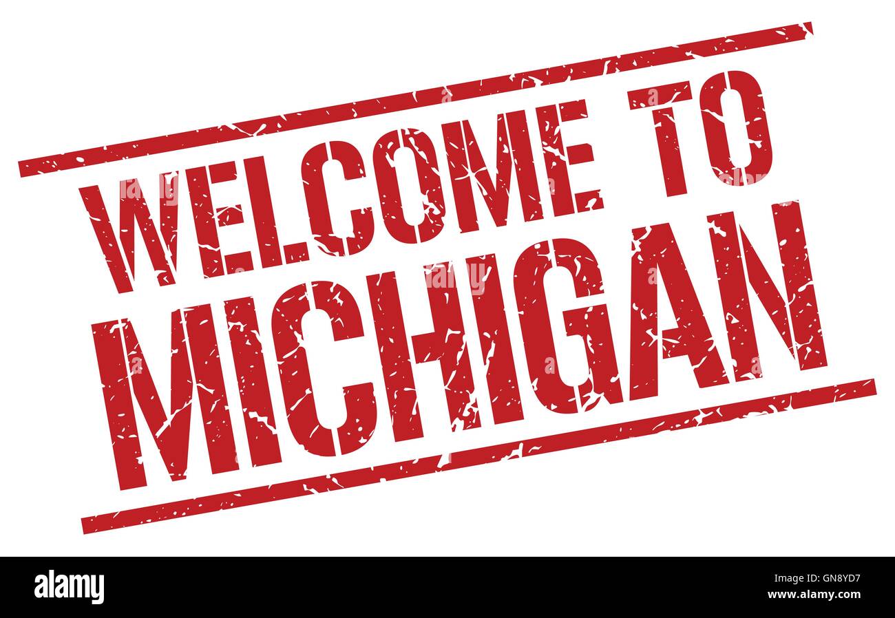 welcome to Michigan stamp Stock Vector Image & Art - Alamy