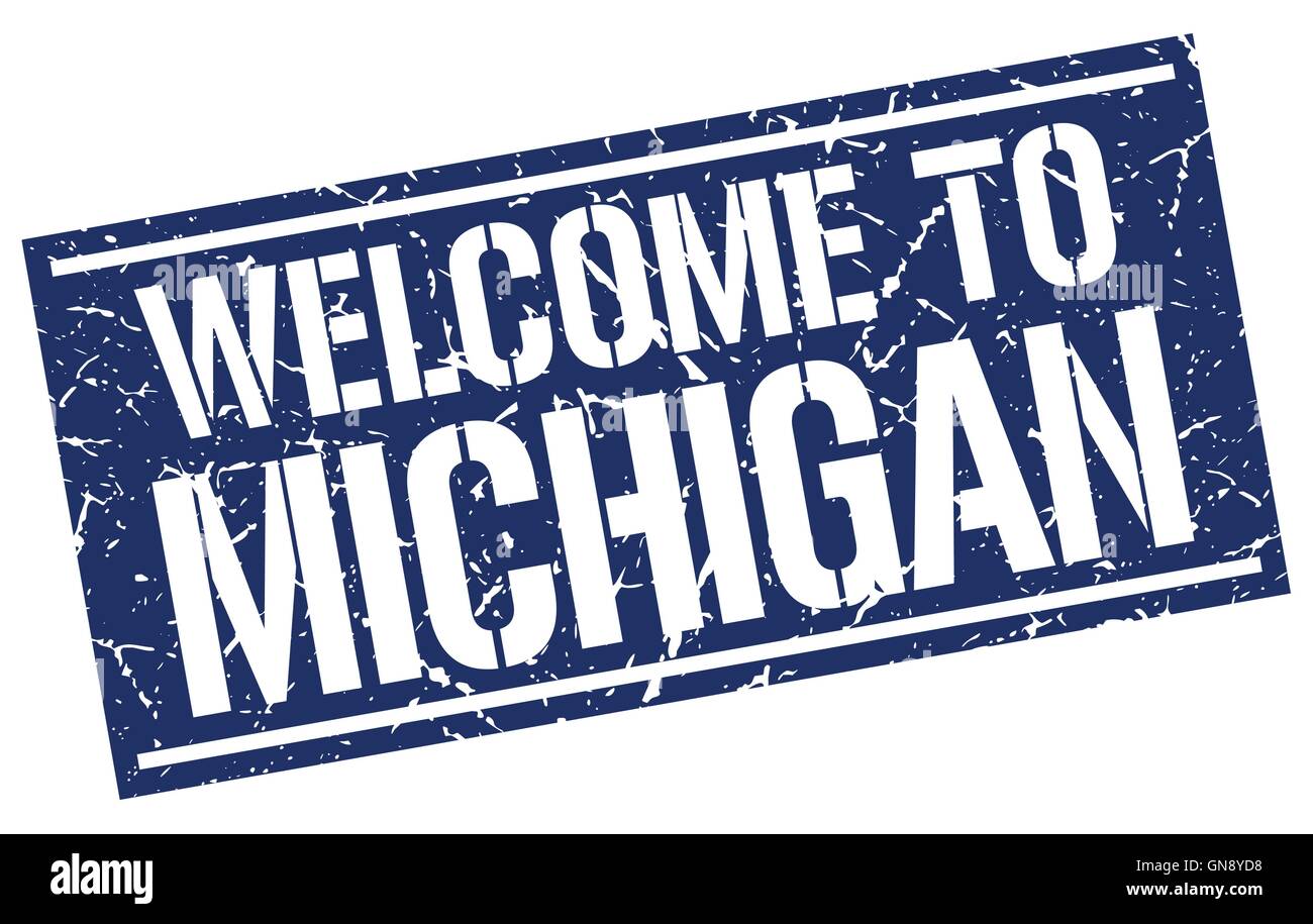 welcome to Michigan stamp Stock Vector Image & Art - Alamy