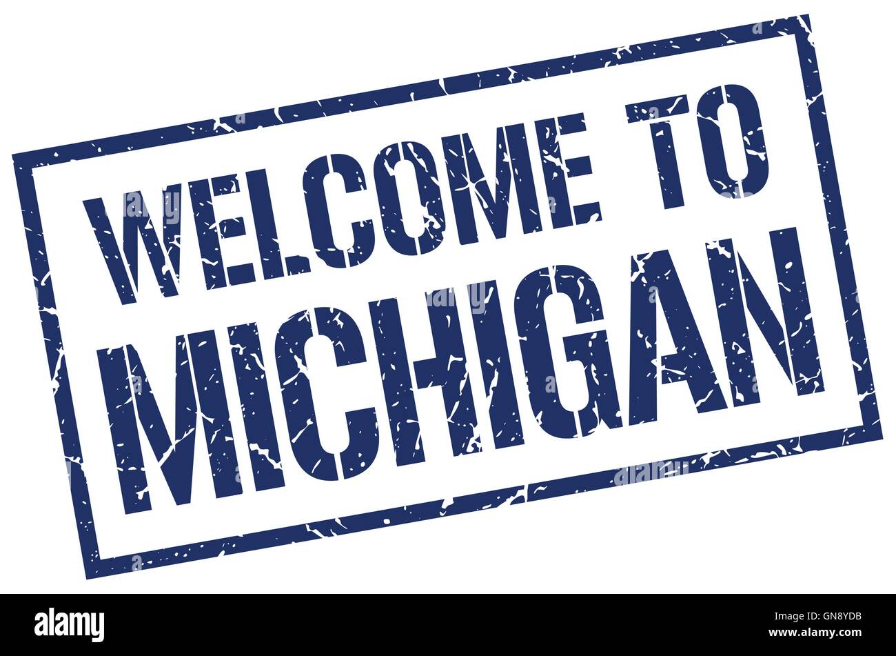 Welcome michigan stamp hi-res stock photography and images - Alamy