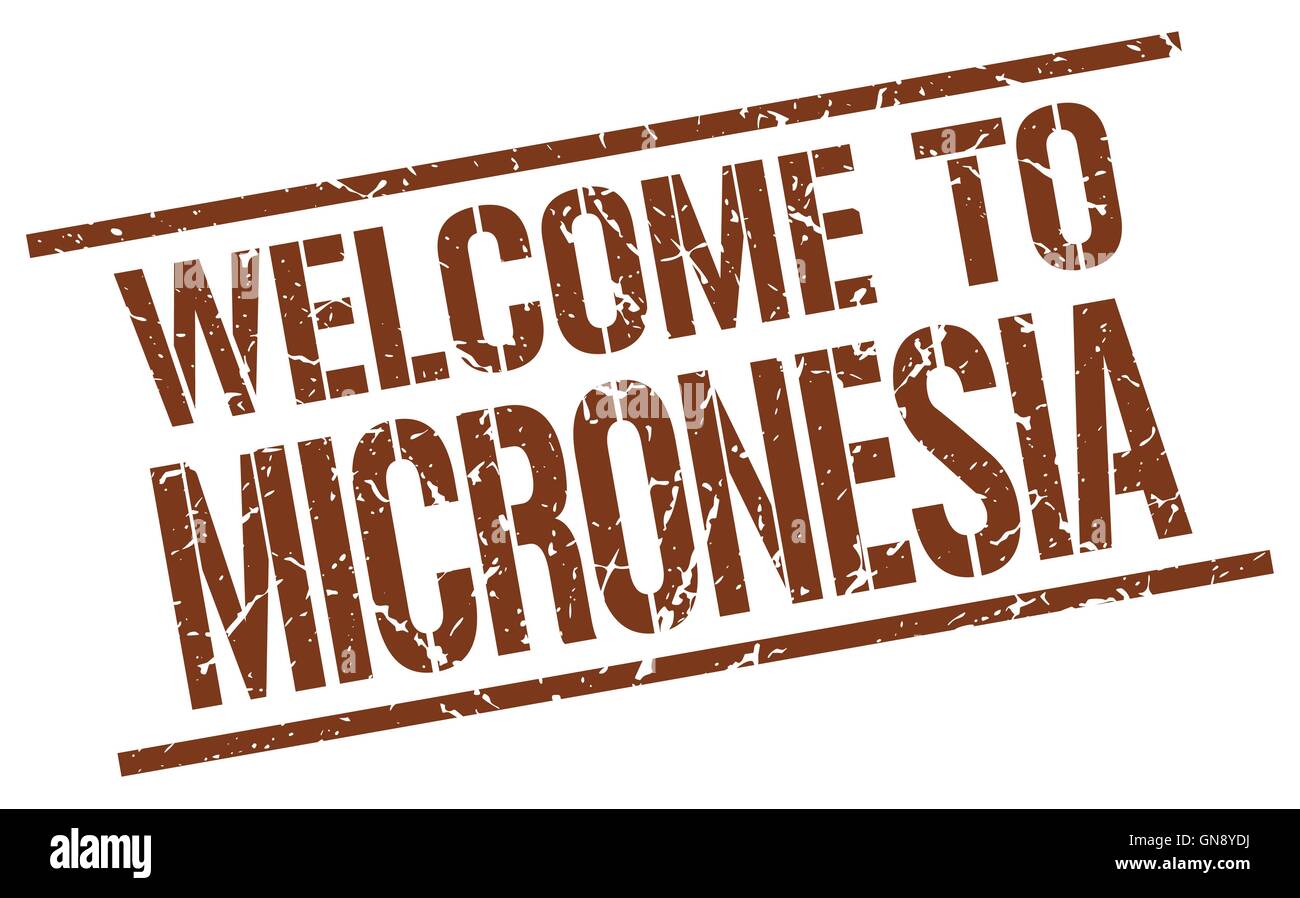 welcome to Micronesia stamp Stock Vector Image & Art - Alamy