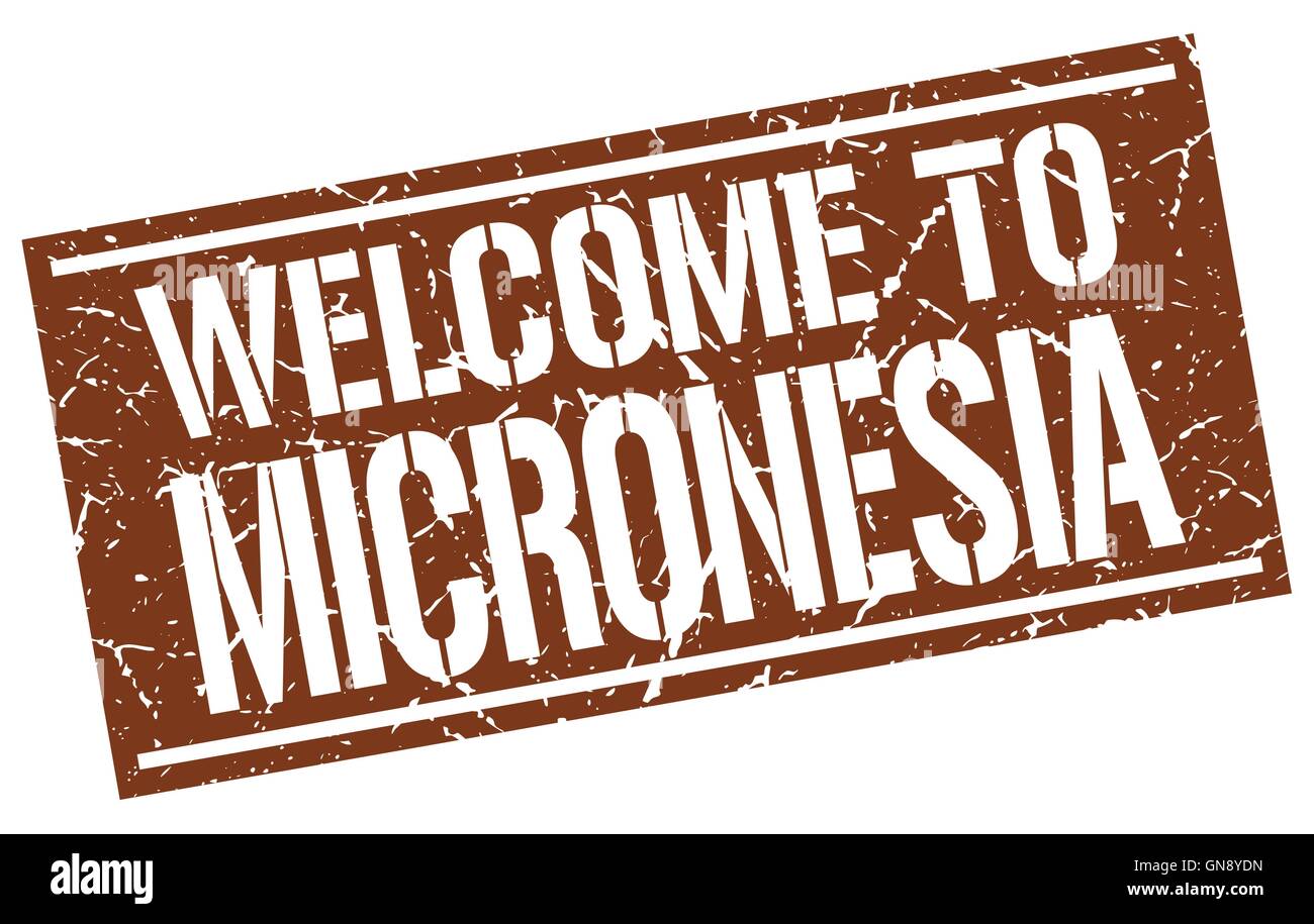 welcome to Micronesia stamp Stock Vector Image & Art - Alamy