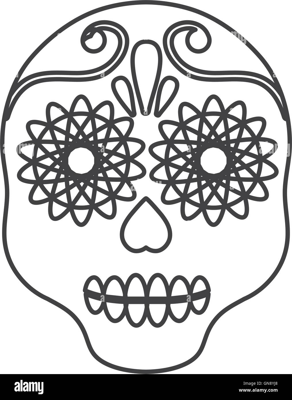 mexican art skull design Stock Vector Image & Art - Alamy