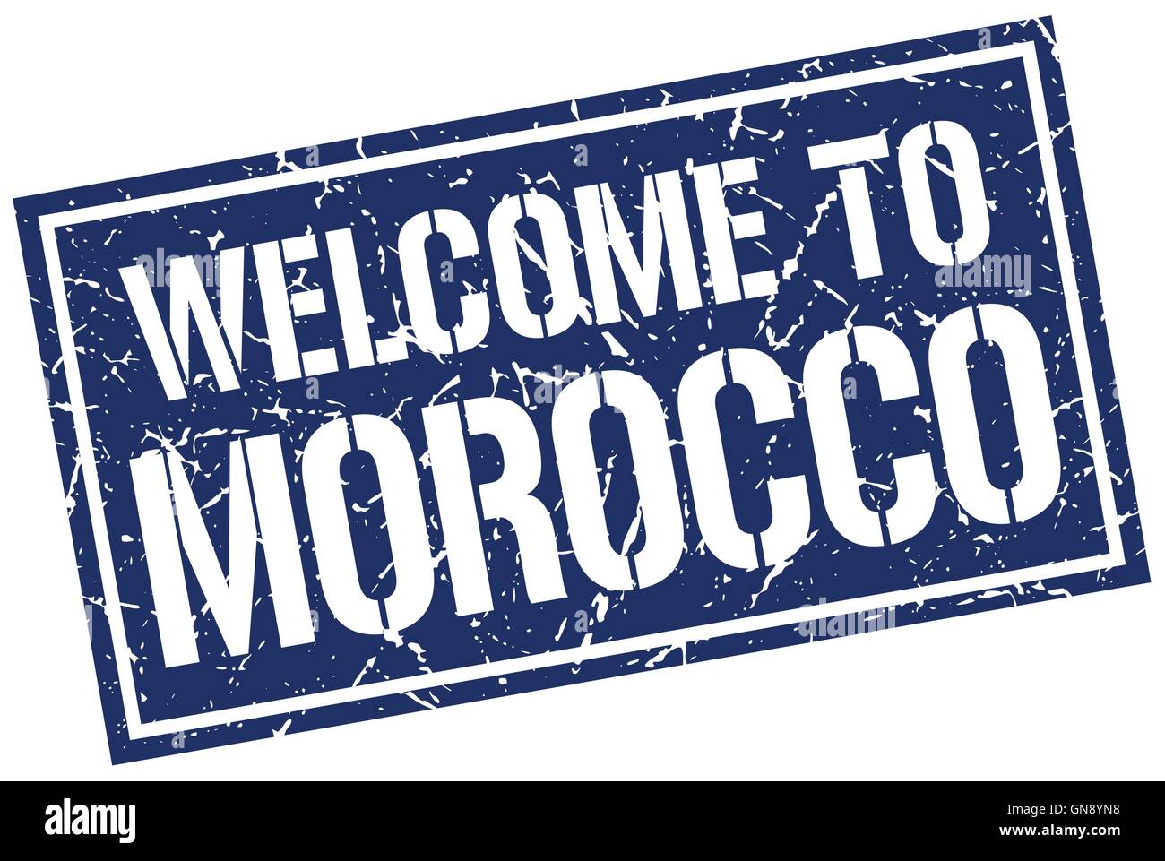 Welcome morocco stamp Cut Out Stock Images & Pictures - Alamy