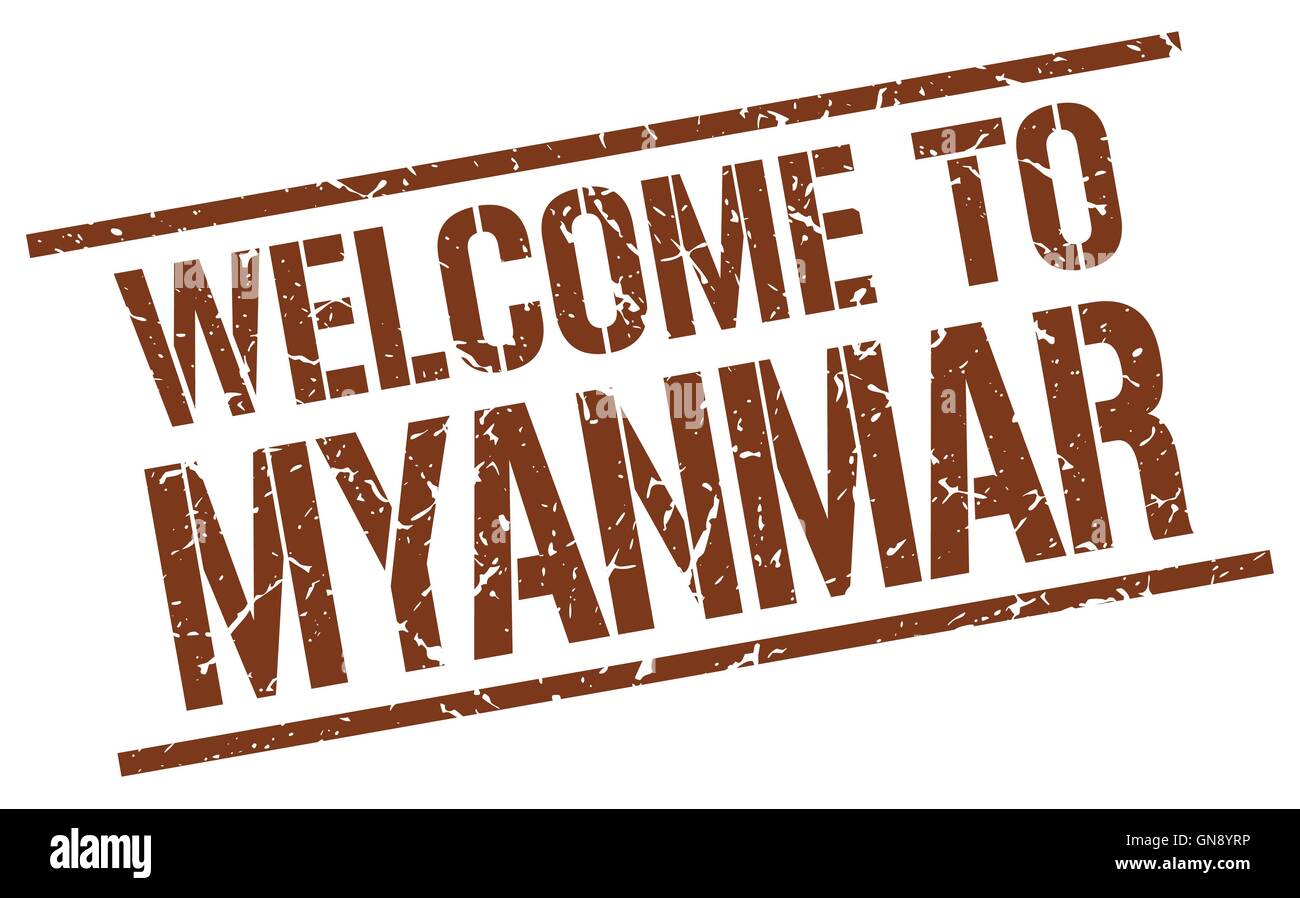 welcome to Myanmar stamp Stock Vector Image & Art - Alamy