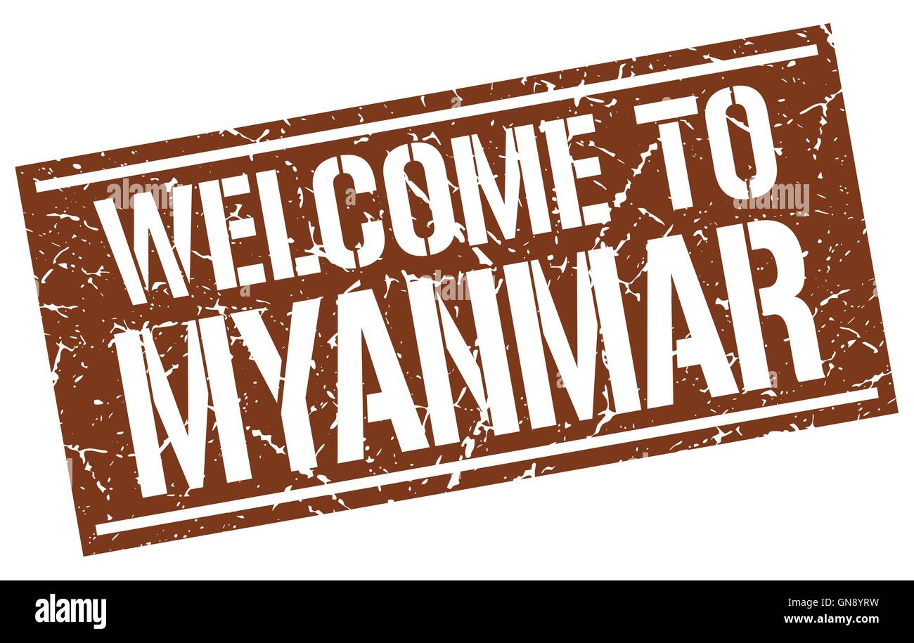 welcome to Myanmar stamp Stock Vector Image & Art - Alamy