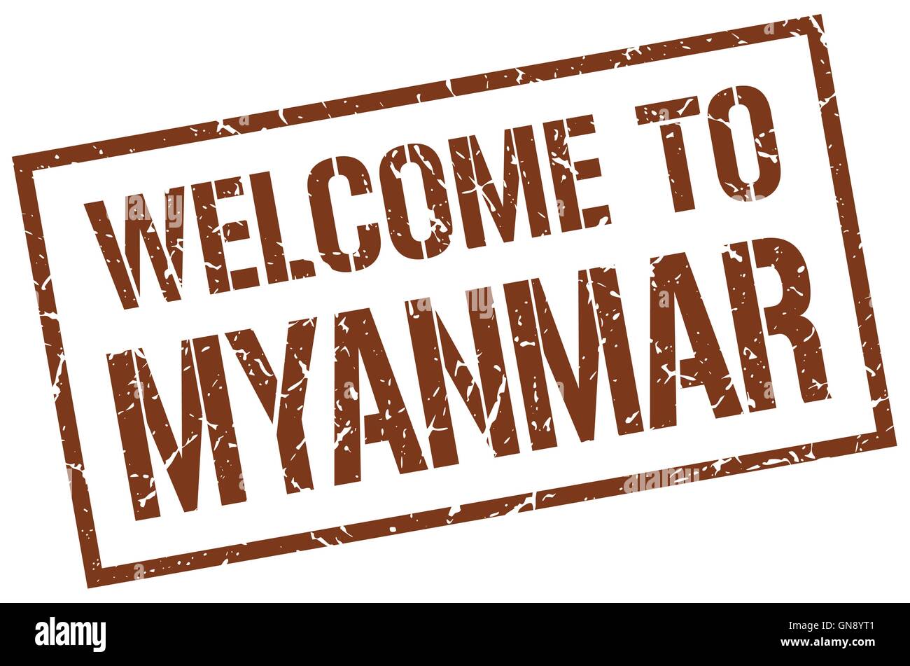 welcome to Myanmar stamp Stock Vector Image & Art - Alamy