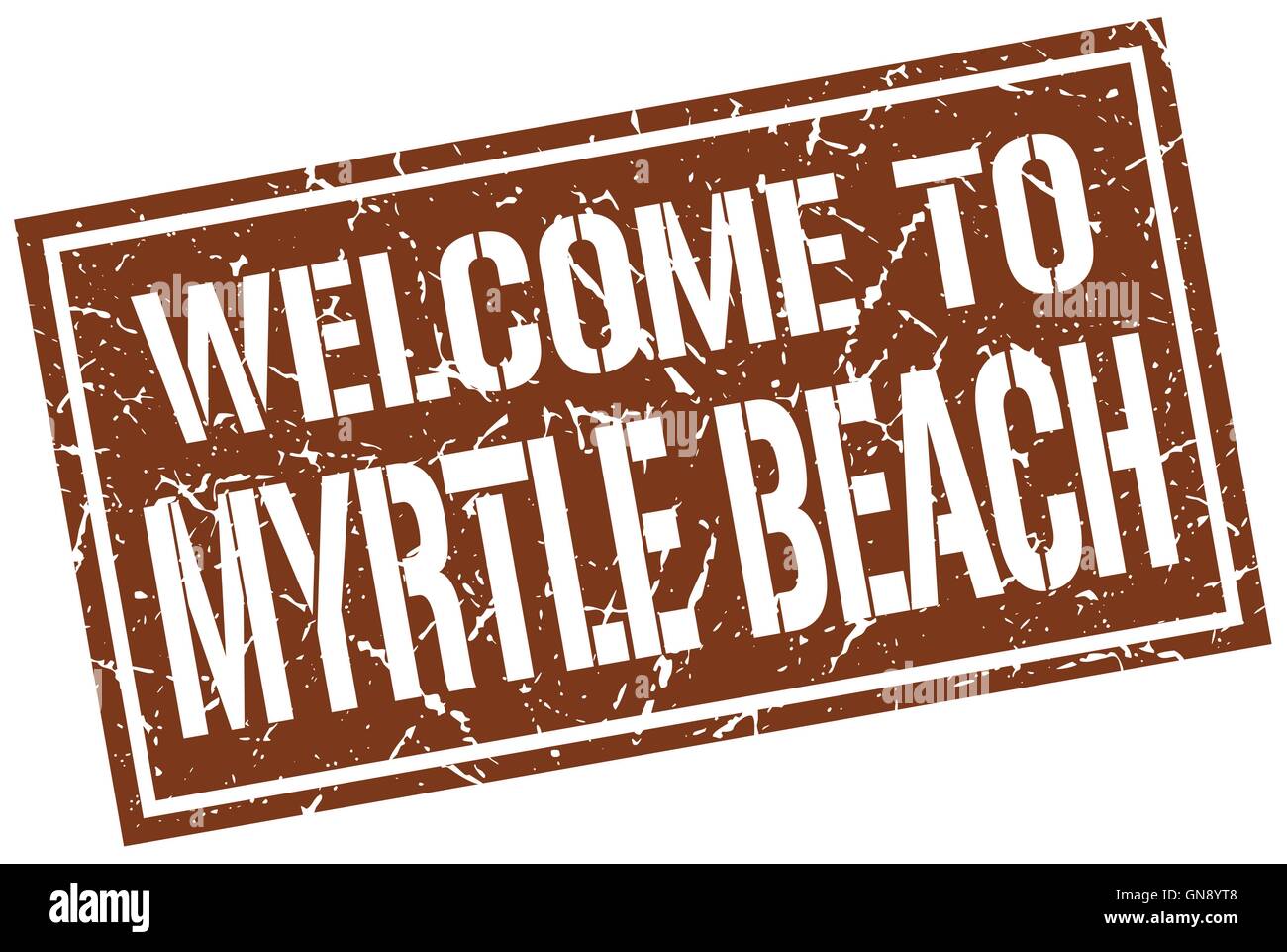 welcome to Myrtle Beach stamp Stock Vector Image & Art - Alamy