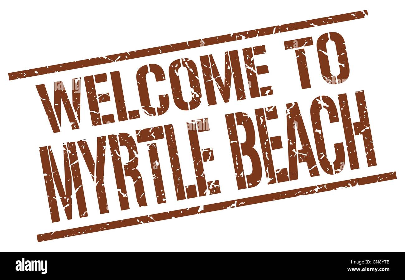 welcome to Myrtle Beach stamp Stock Vector Image & Art - Alamy
