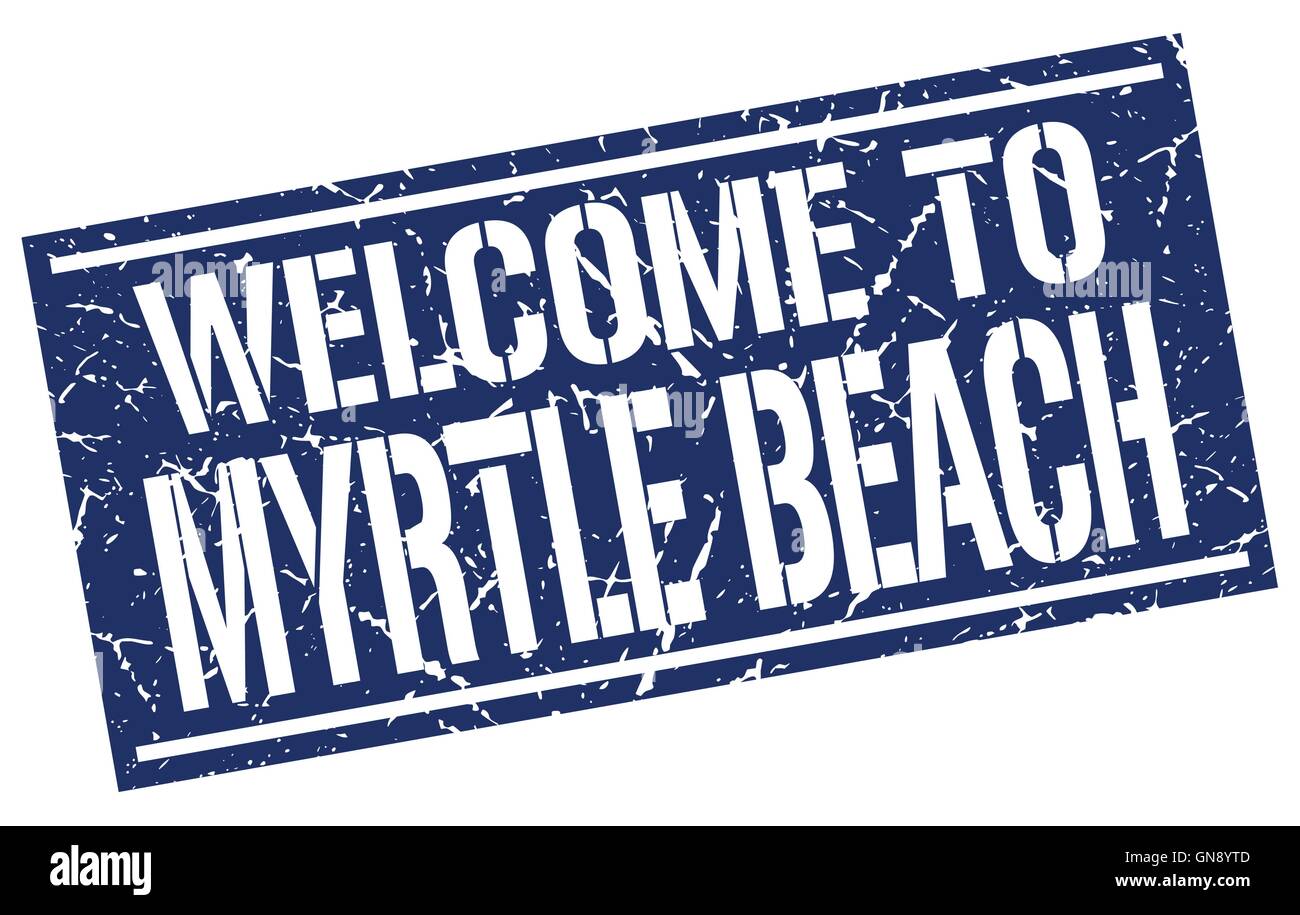 welcome to Myrtle Beach stamp Stock Vector Image & Art - Alamy