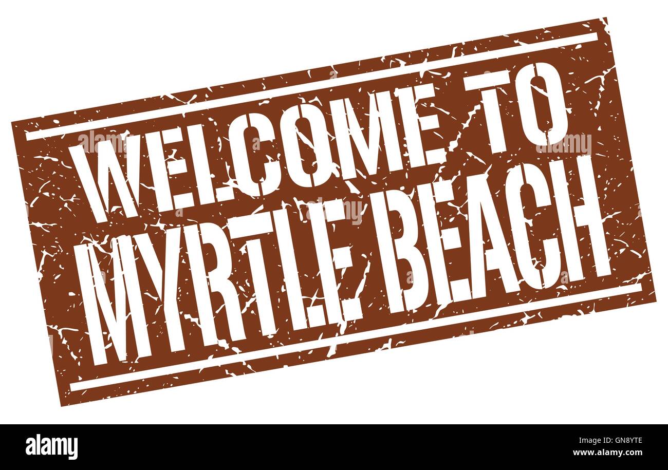 welcome to Myrtle Beach stamp Stock Vector Image & Art - Alamy