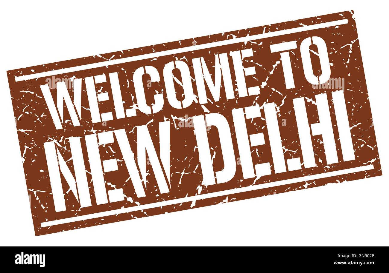 Welcome delhi stamp hi-res stock photography and images - Alamy