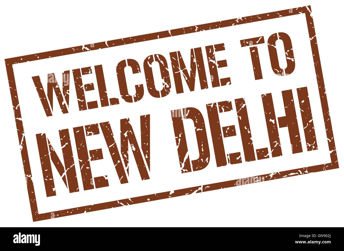 Welcome delhi stamp hi-res stock photography and images - Alamy