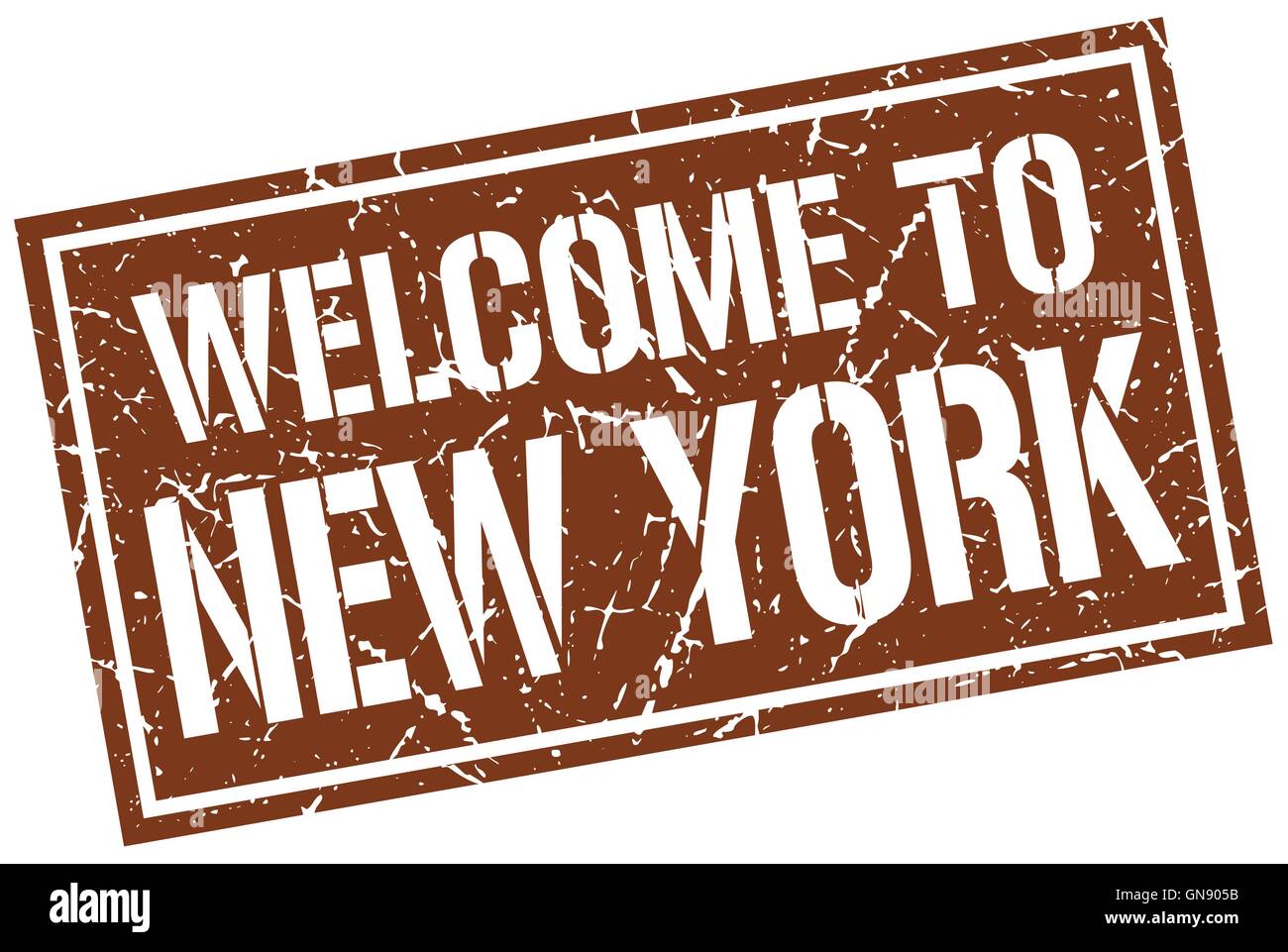 welcome to New York stamp Stock Vector Image & Art - Alamy