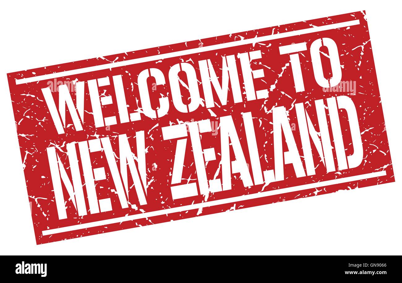 welcome to New Zealand stamp Stock Vector Image & Art - Alamy