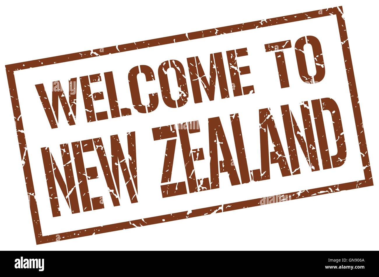 welcome to New Zealand stamp Stock Vector Image & Art - Alamy