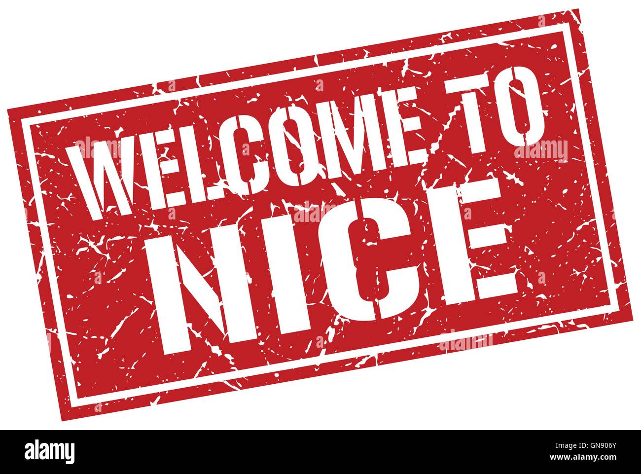 welcome to Nice stamp Stock Vector Image & Art - Alamy