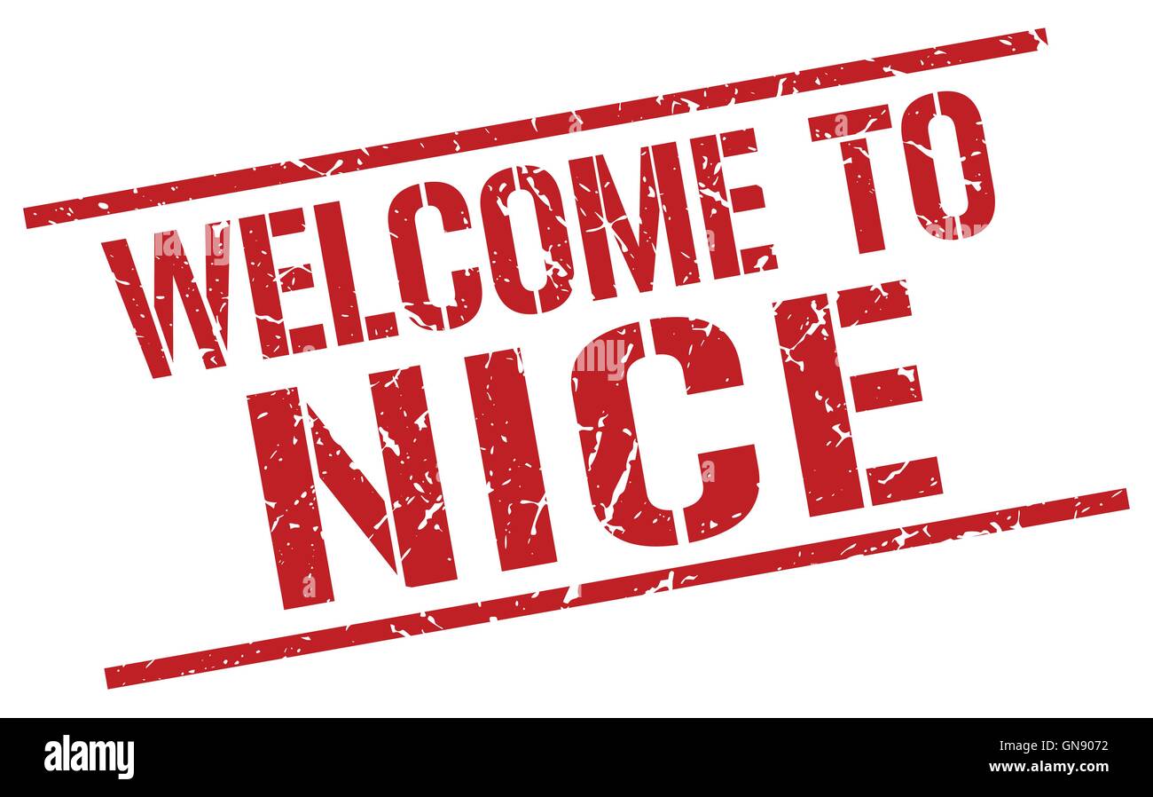 welcome to Nice stamp Stock Vector Image & Art - Alamy