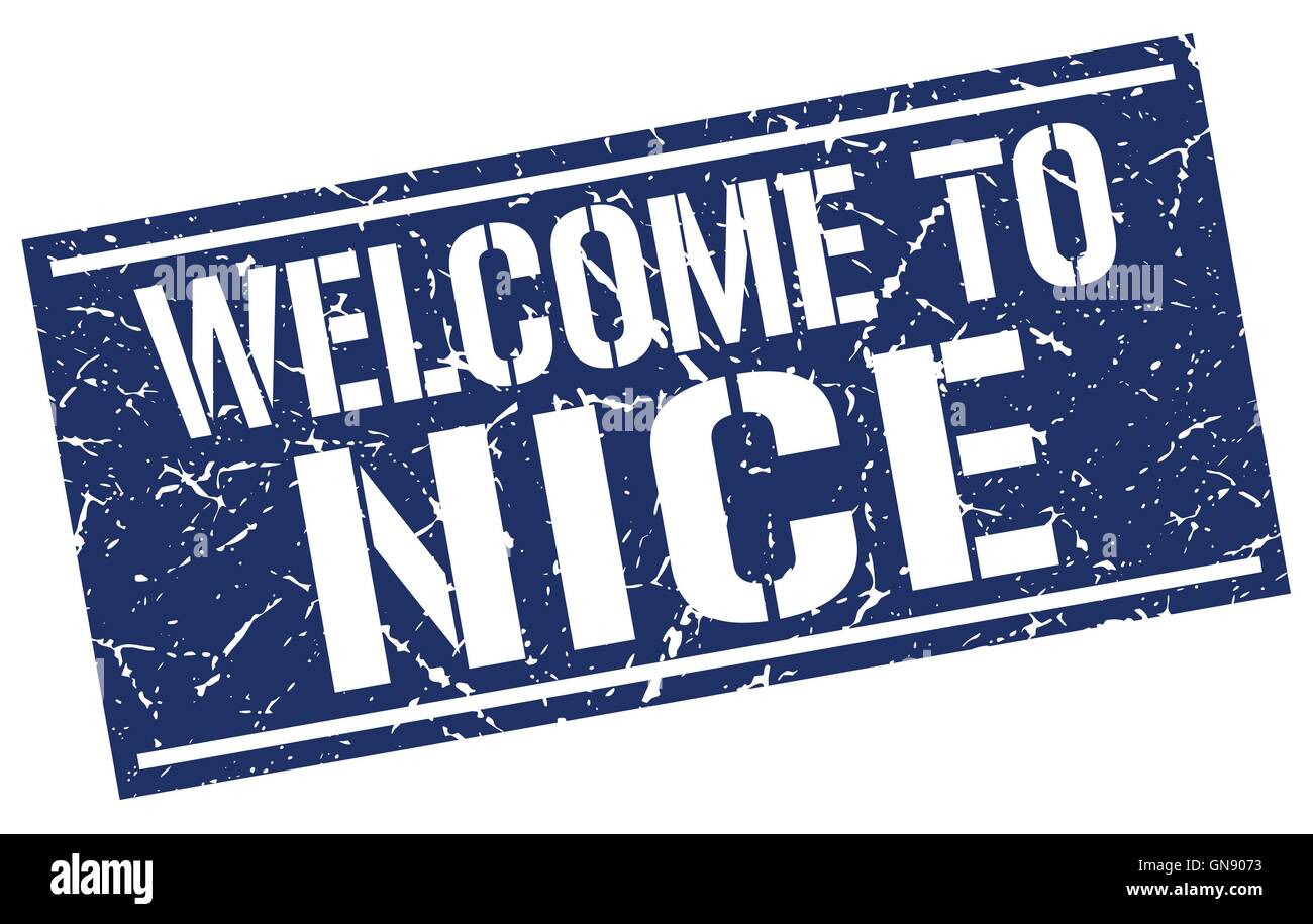 welcome to Nice stamp Stock Vector Image & Art - Alamy