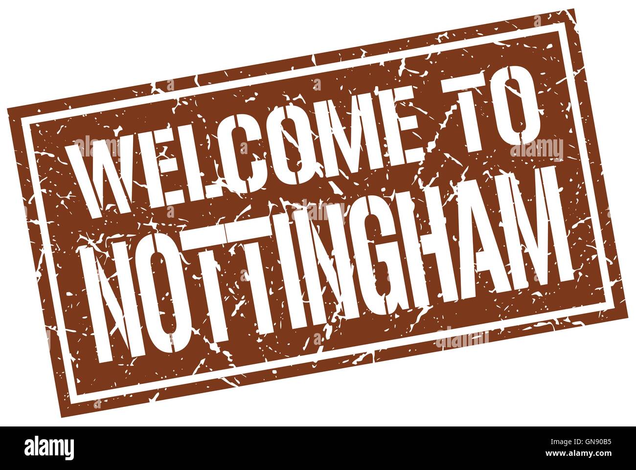 welcome to Nottingham stamp Stock Vector Image & Art - Alamy