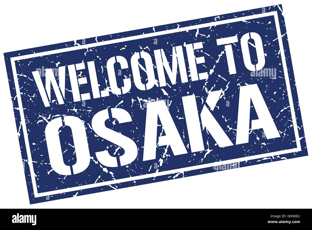 welcome to Osaka stamp Stock Vector Image & Art - Alamy