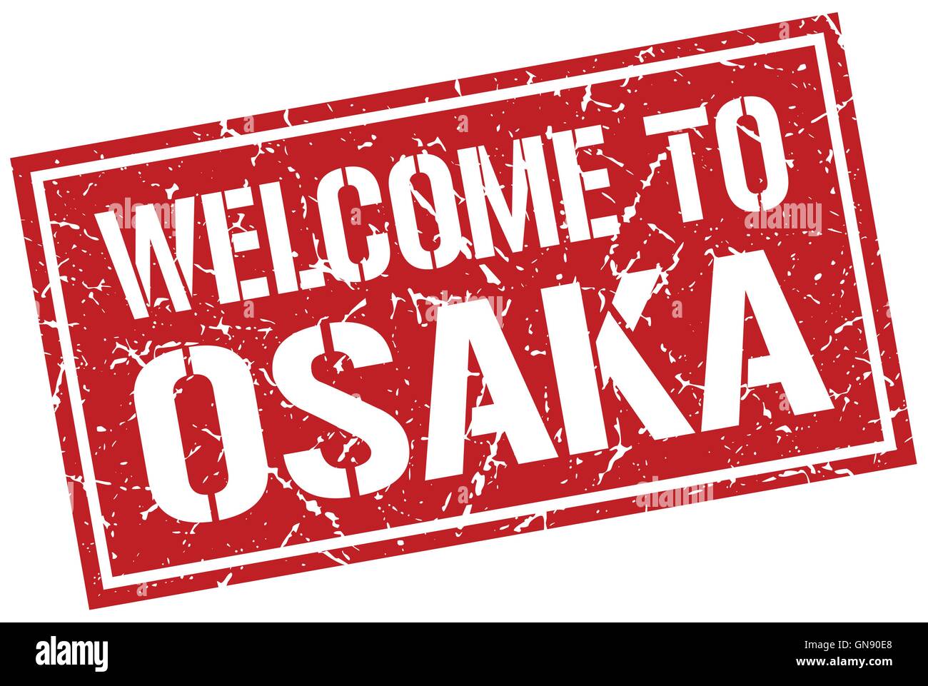 welcome to Osaka stamp Stock Vector Image & Art - Alamy