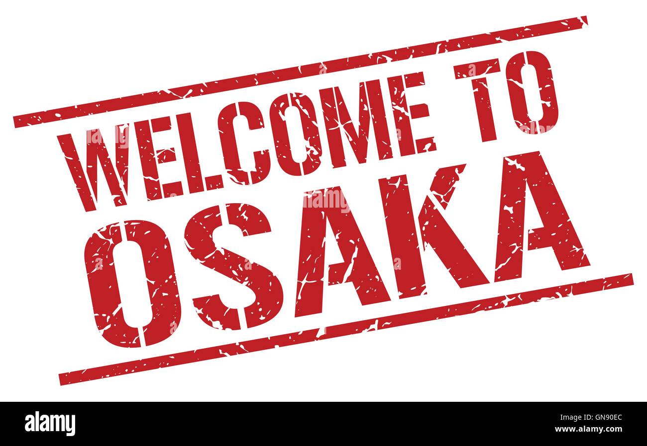 welcome to Osaka stamp Stock Vector Image & Art - Alamy