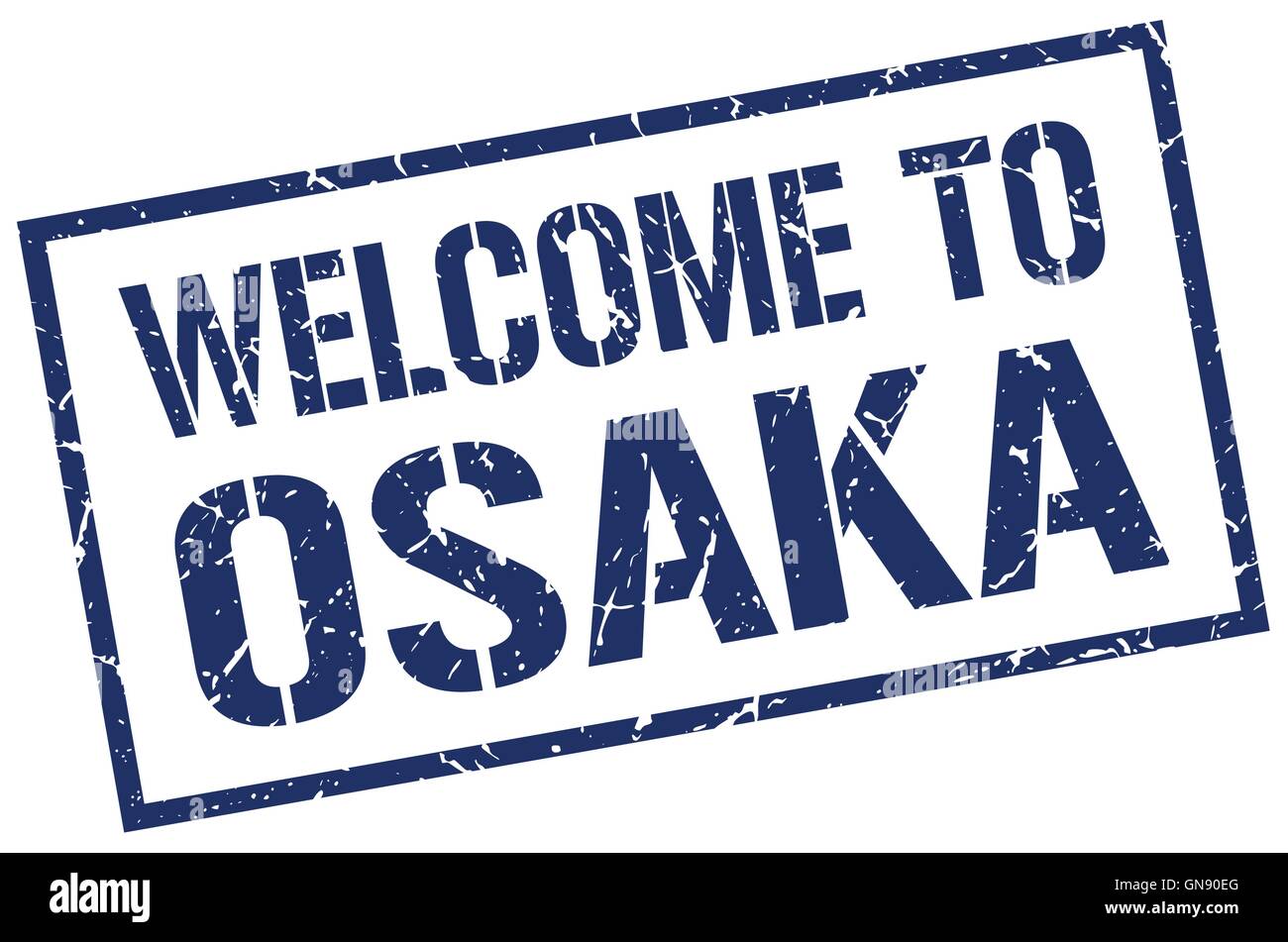 welcome to Osaka stamp Stock Vector Image & Art - Alamy