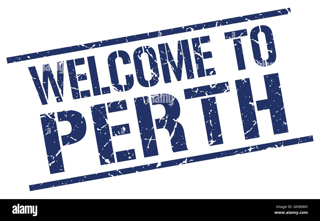 welcome to Perth stamp Stock Vector Image & Art - Alamy