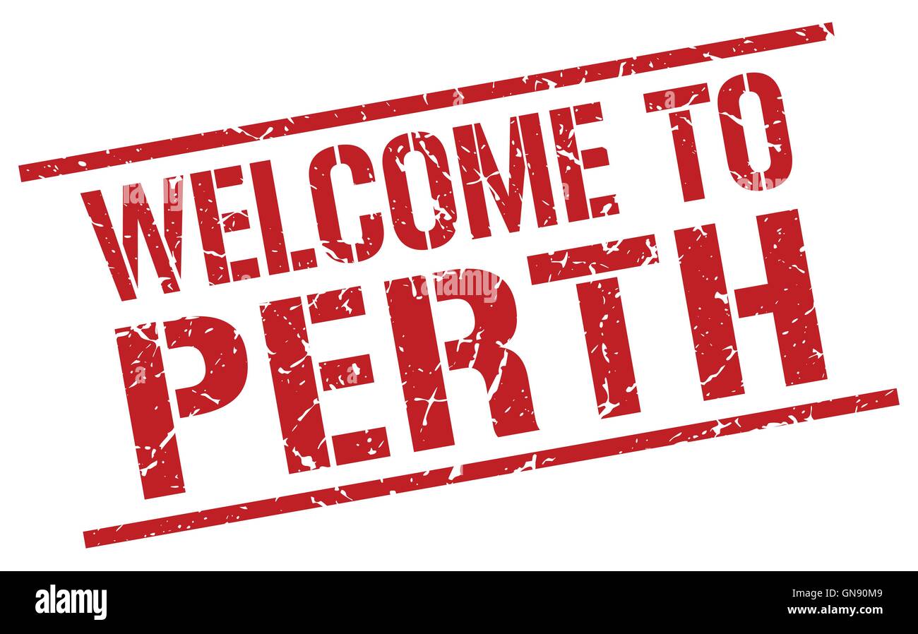 welcome to Perth stamp Stock Vector Image & Art - Alamy