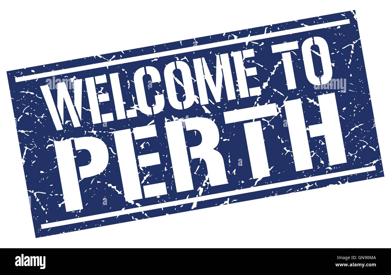 welcome to Perth stamp Stock Vector Image & Art - Alamy