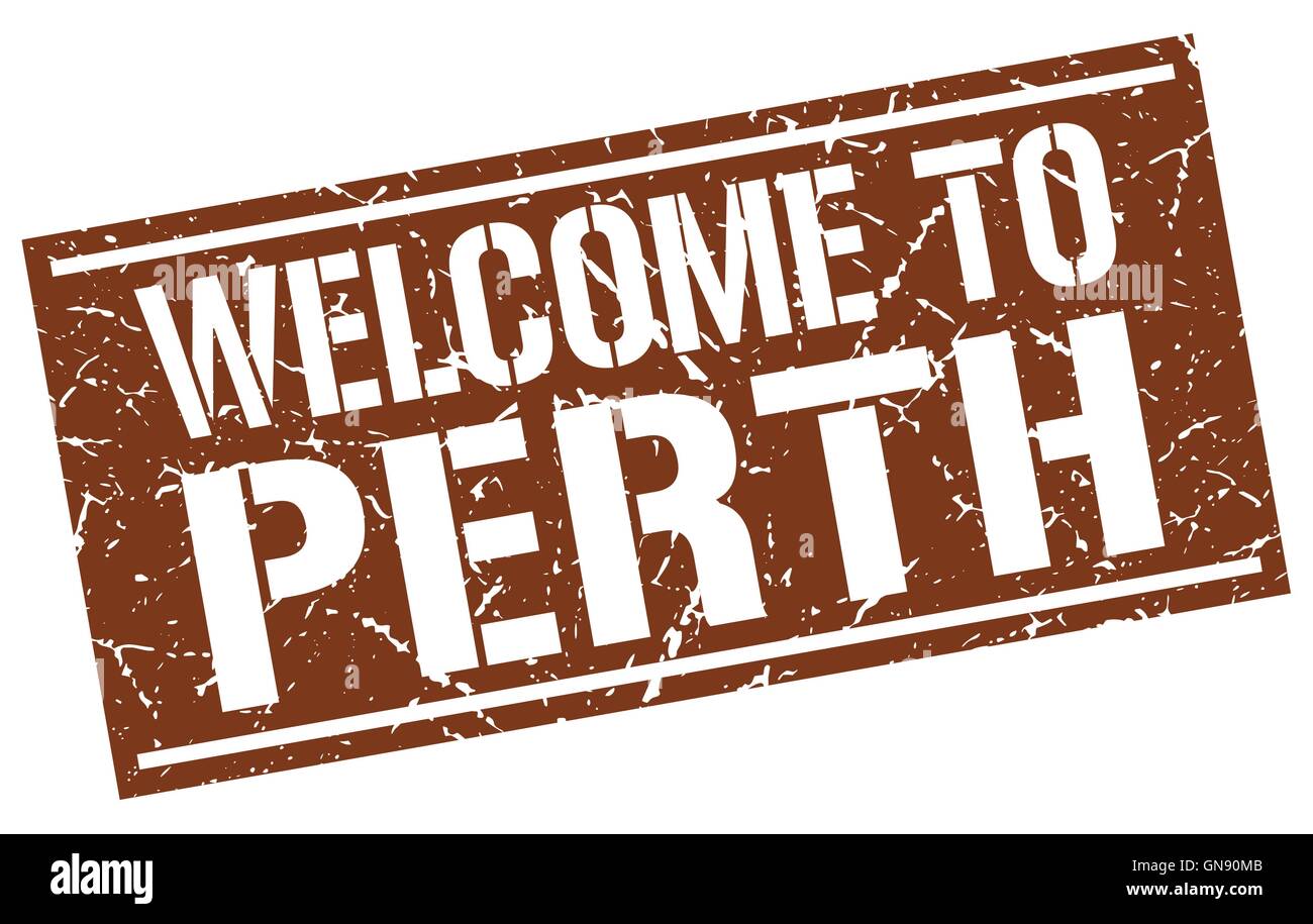 welcome to Perth stamp Stock Vector Image & Art - Alamy