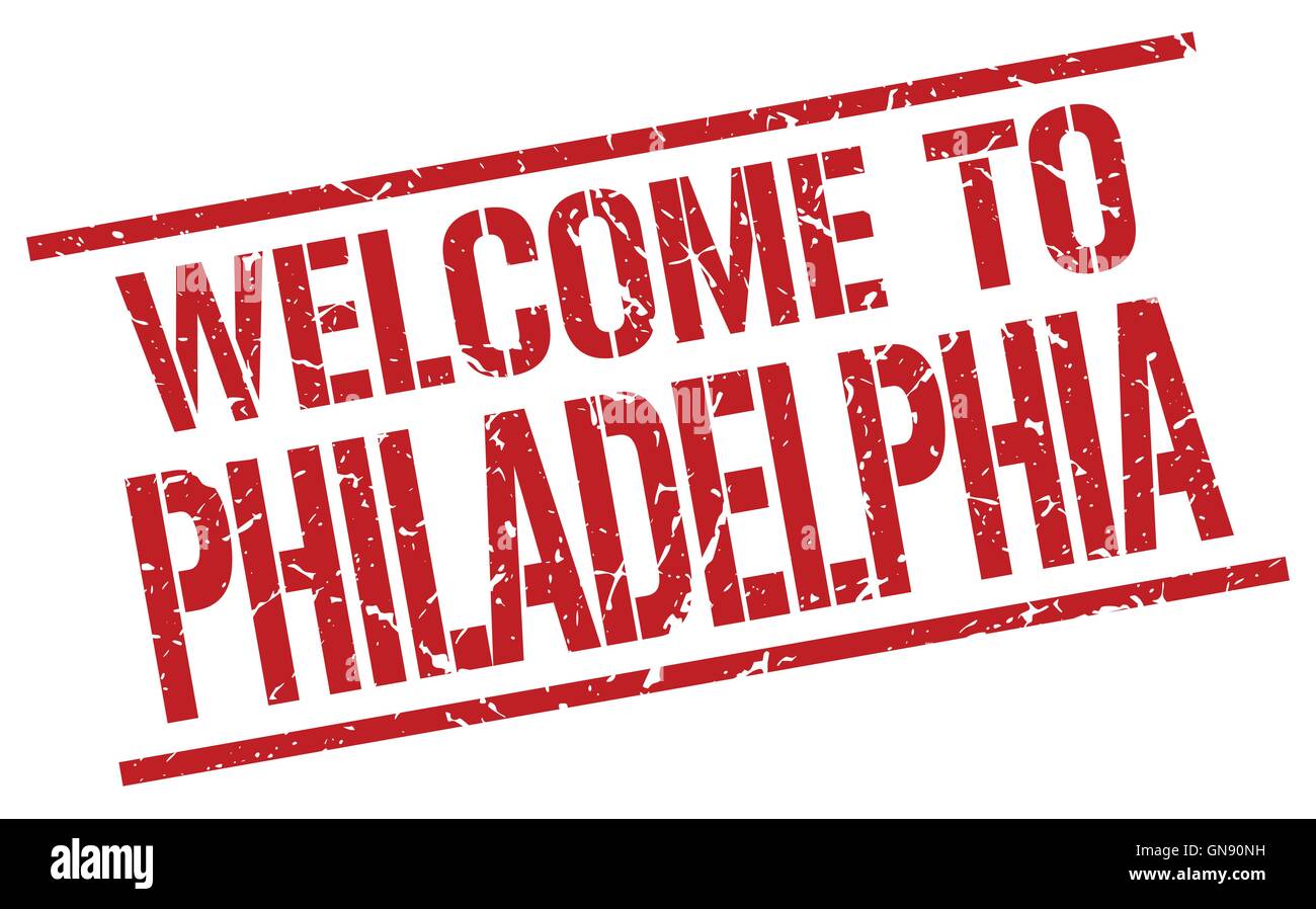 welcome to Philadelphia stamp Stock Vector Image & Art - Alamy