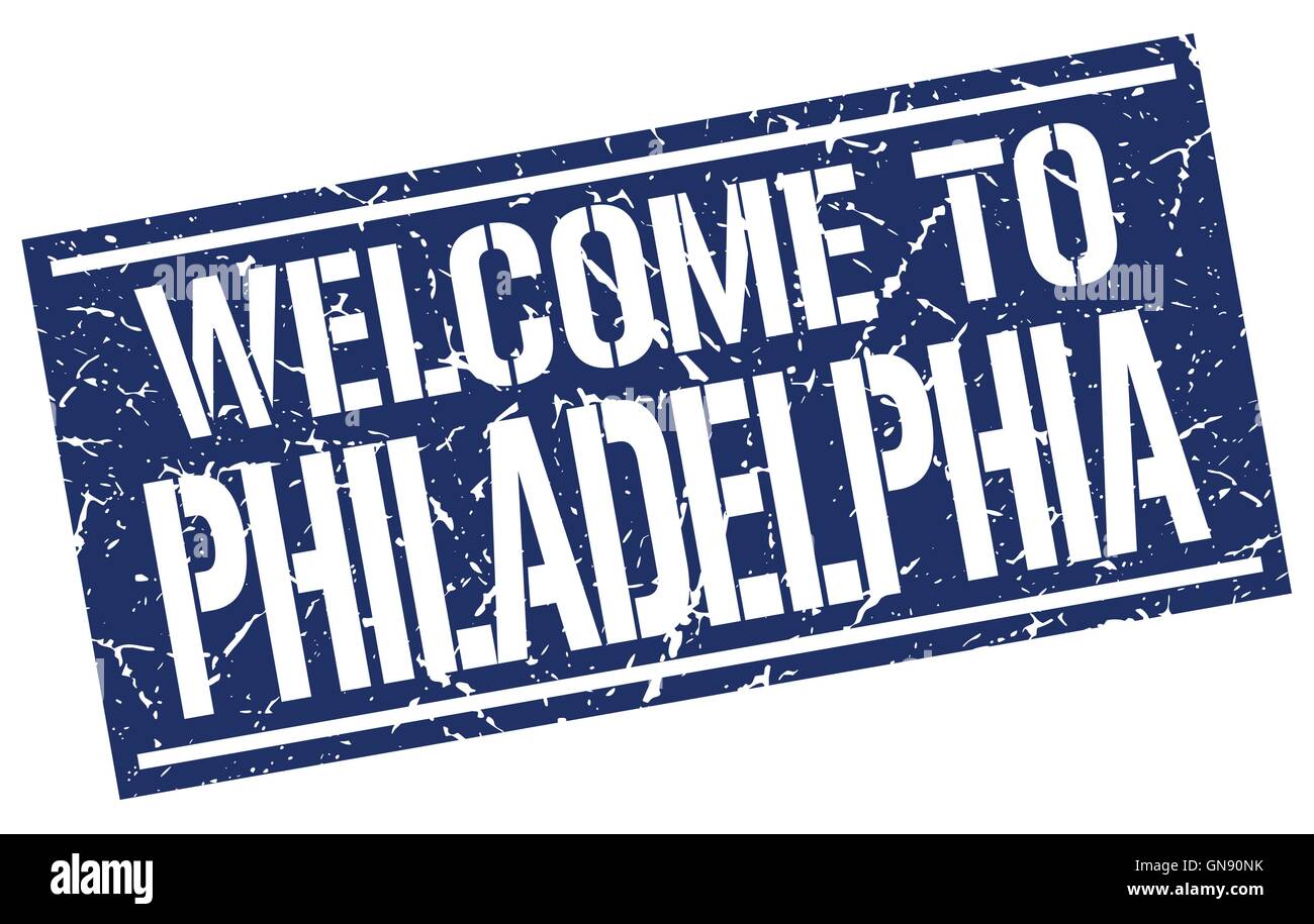 welcome to Philadelphia stamp Stock Vector Image & Art - Alamy
