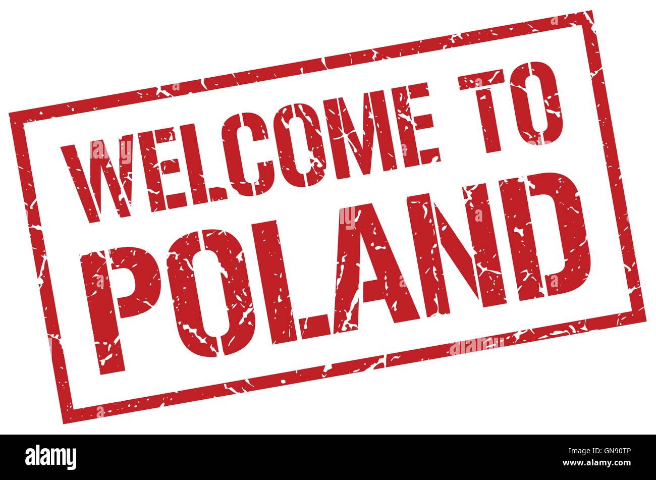 welcome to Poland stamp Stock Vector Image & Art - Alamy
