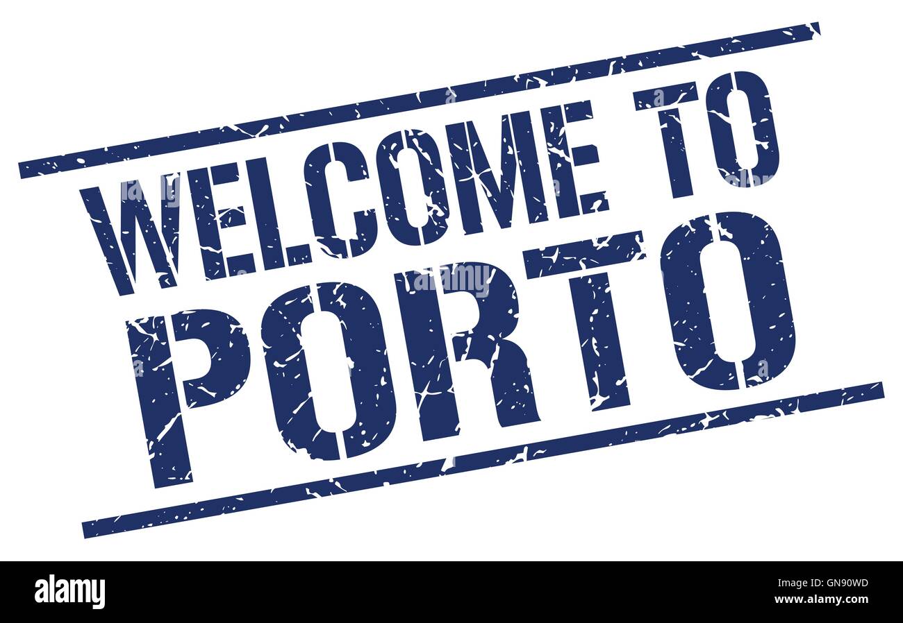 welcome to Porto stamp Stock Vector Image & Art - Alamy