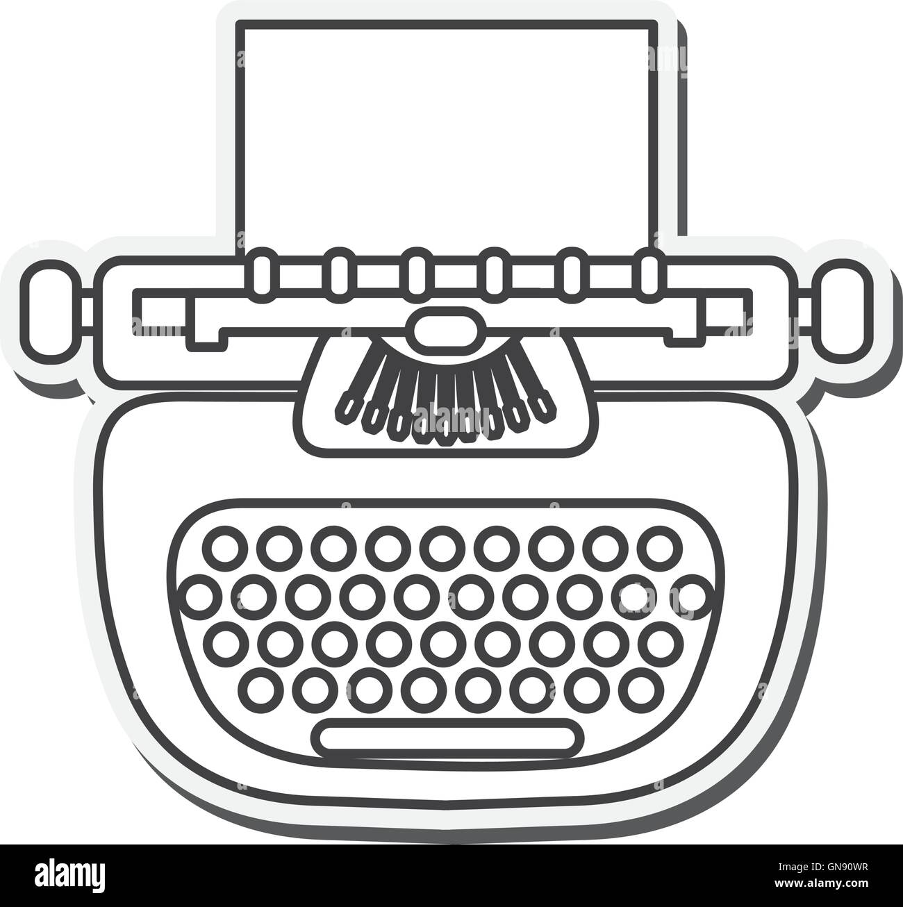Typewriter vintage old retro table Stock Vector Images - Alamy