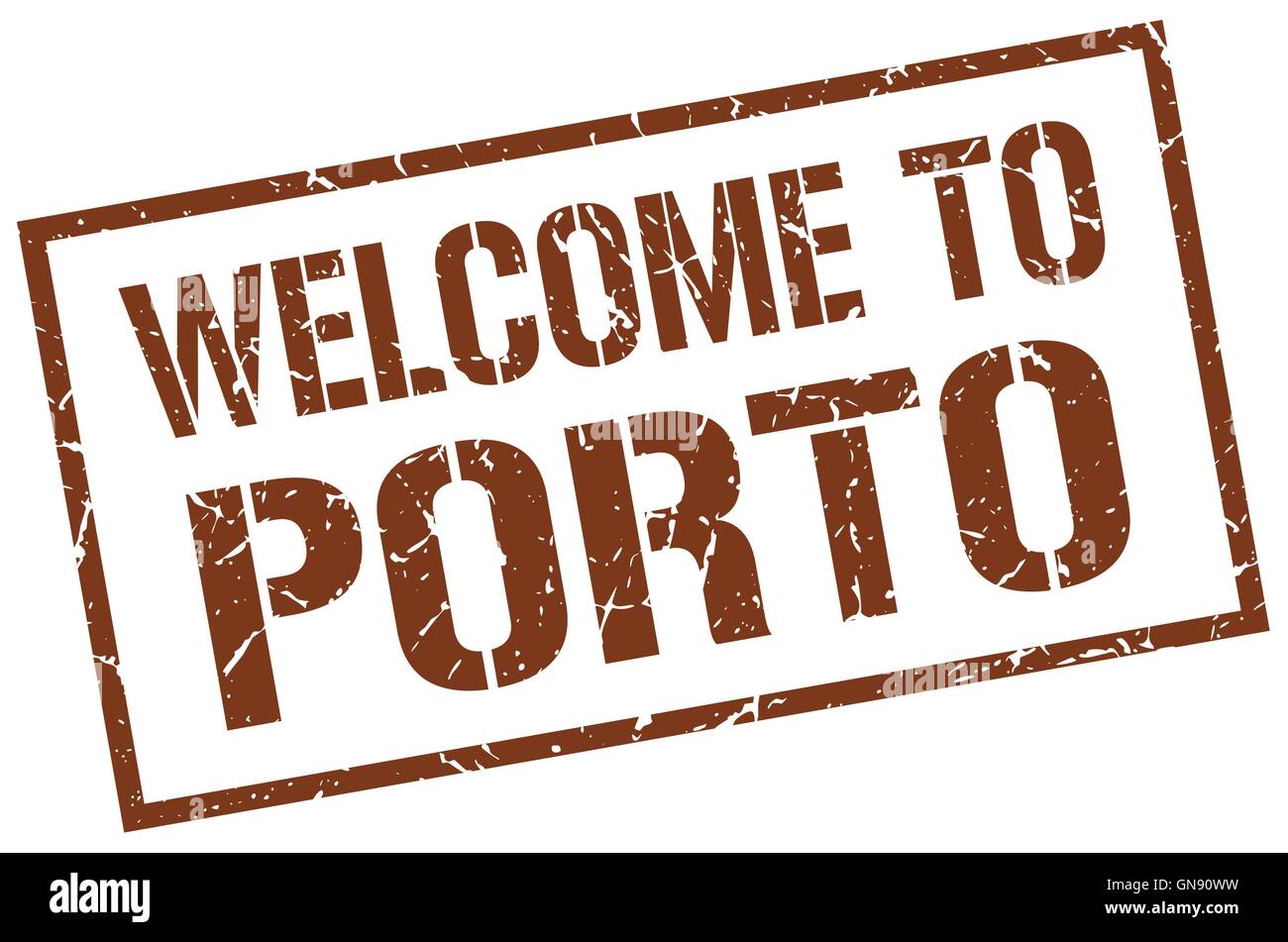 welcome to Porto stamp Stock Vector Image & Art - Alamy