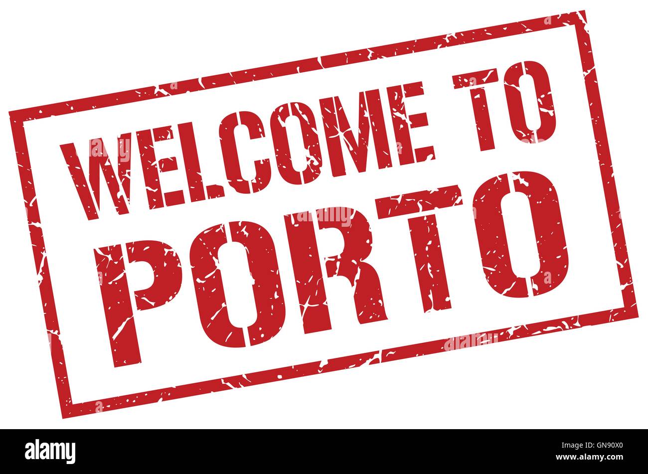 welcome to Porto stamp Stock Vector Image & Art - Alamy