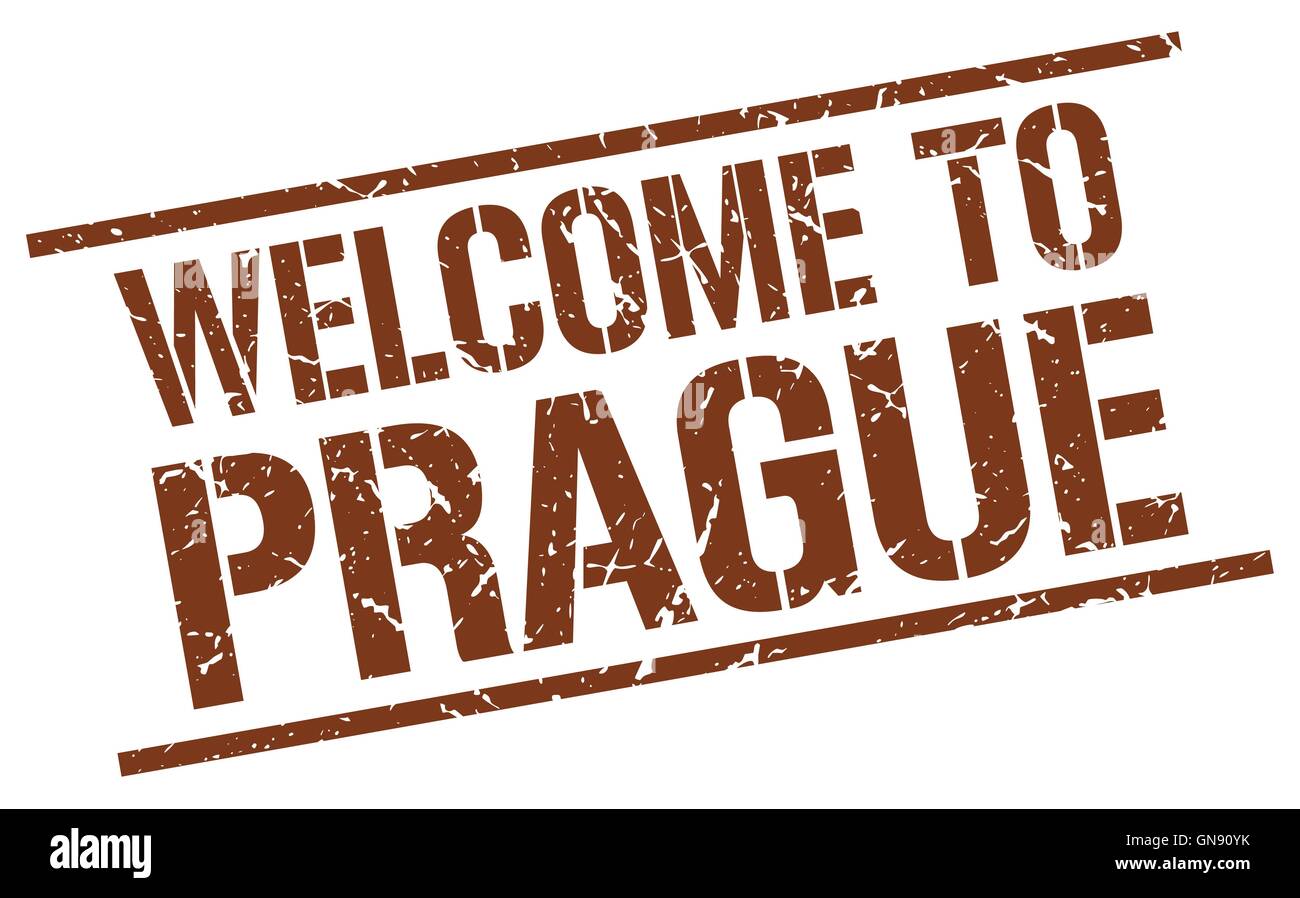 welcome to Prague stamp Stock Vector Image & Art - Alamy