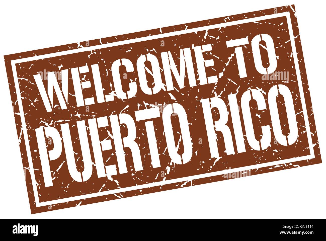 welcome to Puerto Rico stamp Stock Vector Image & Art - Alamy