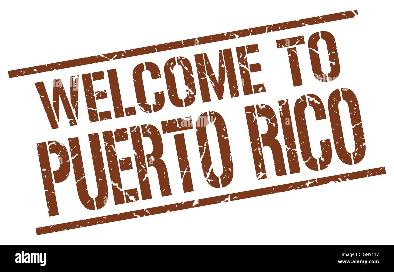 welcome to Puerto Rico stamp Stock Vector Image & Art - Alamy