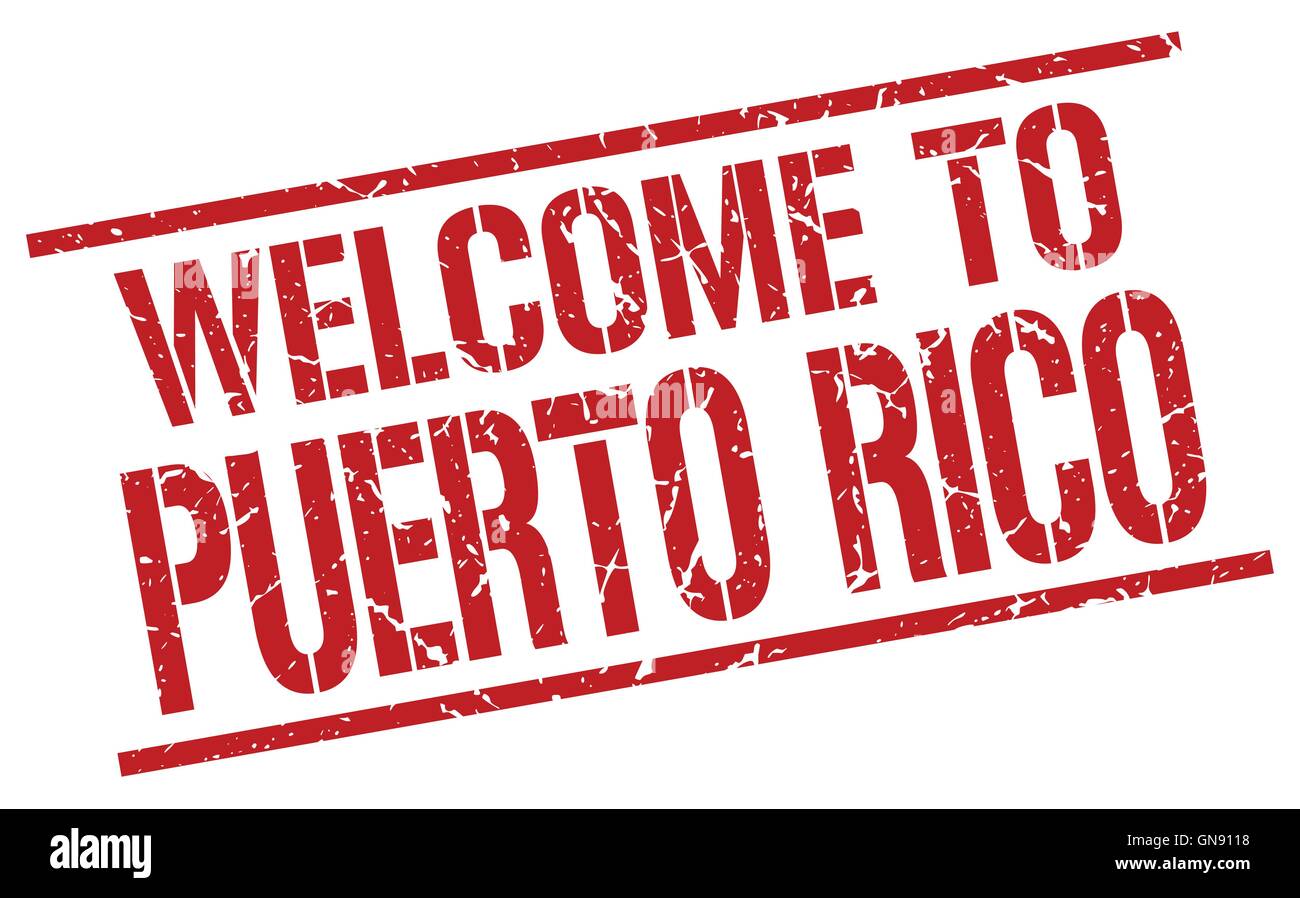 welcome to Puerto Rico stamp Stock Vector Image & Art - Alamy