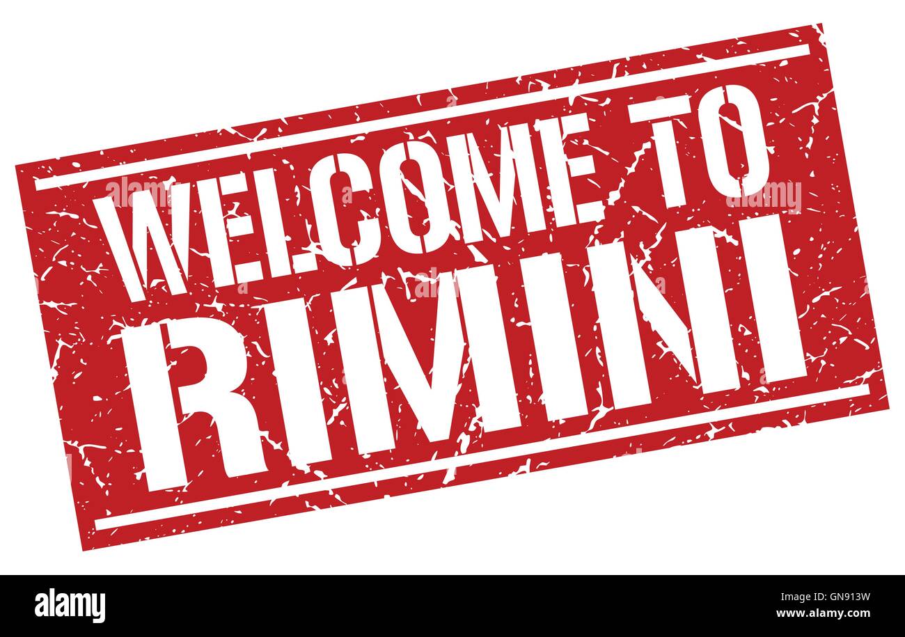 welcome to Rimini stamp Stock Vector Image & Art - Alamy