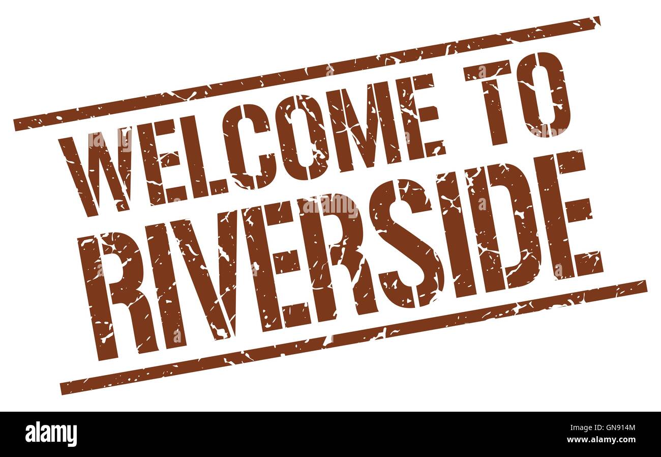 Welcome to the riverside Stock Vector Images - Alamy