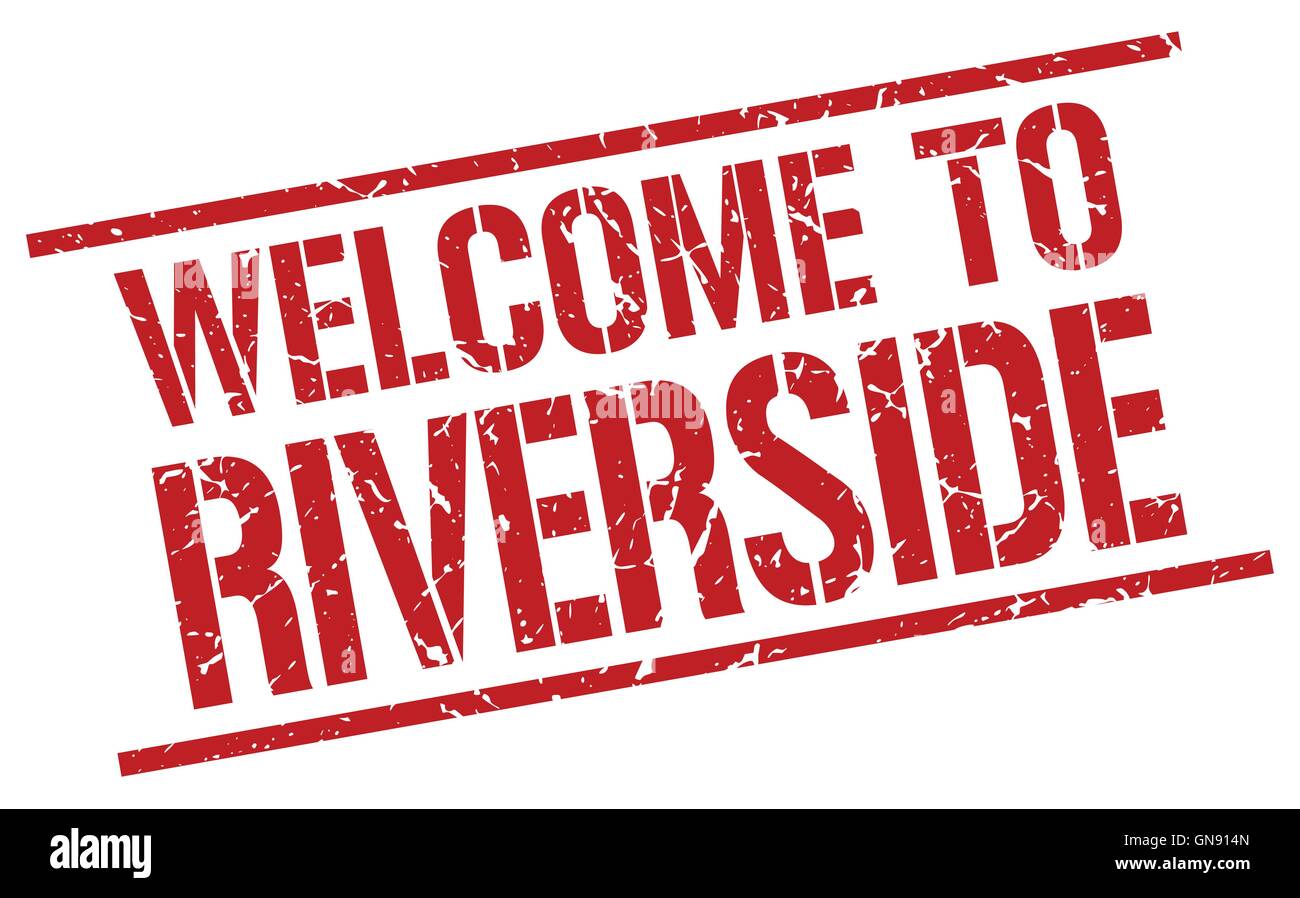 Welcome to the riverside Stock Vector Images - Alamy