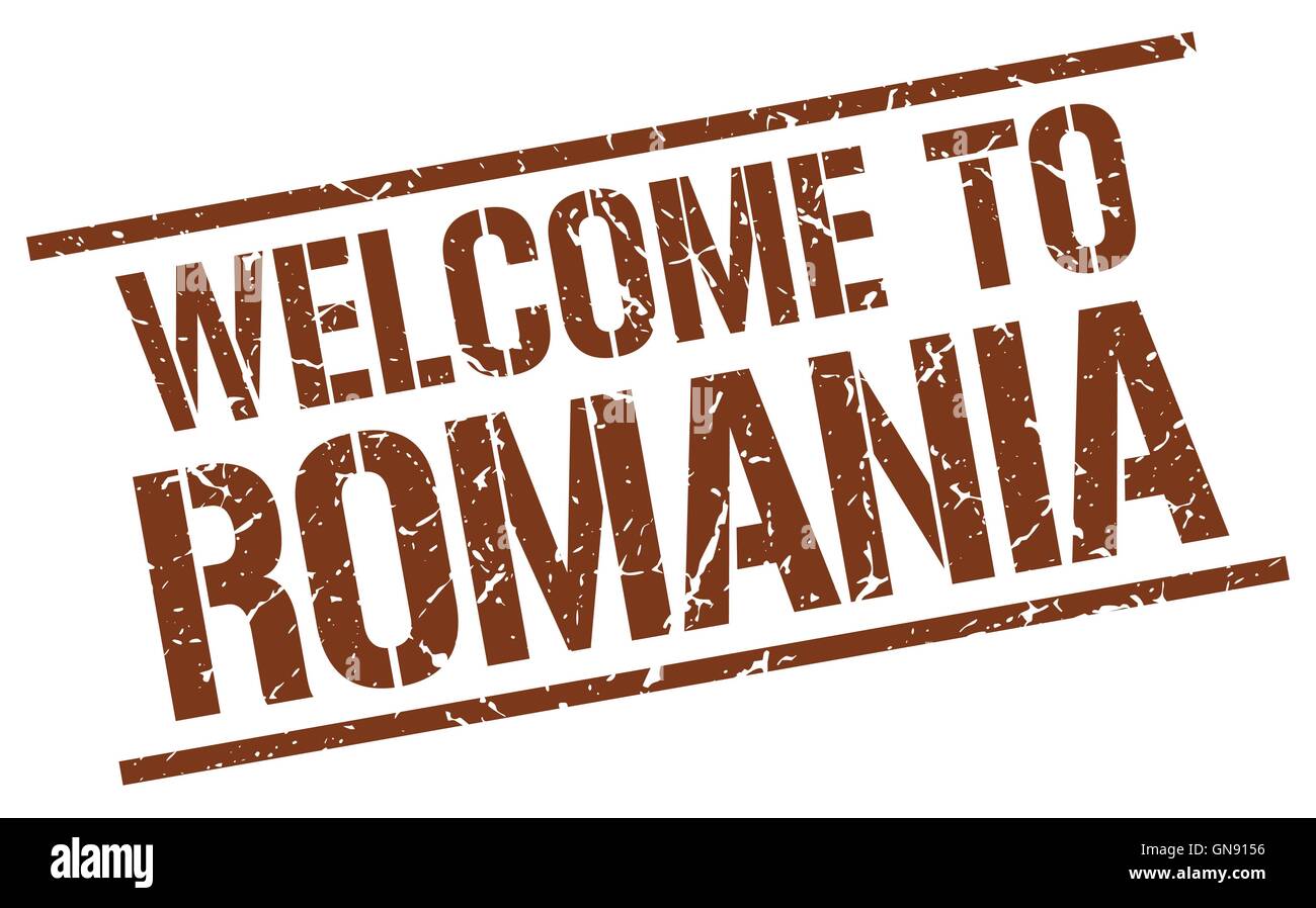 welcome to Romania stamp Stock Vector Image & Art - Alamy