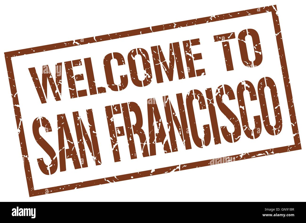welcome to San Francisco stamp Stock Vector Image & Art - Alamy
