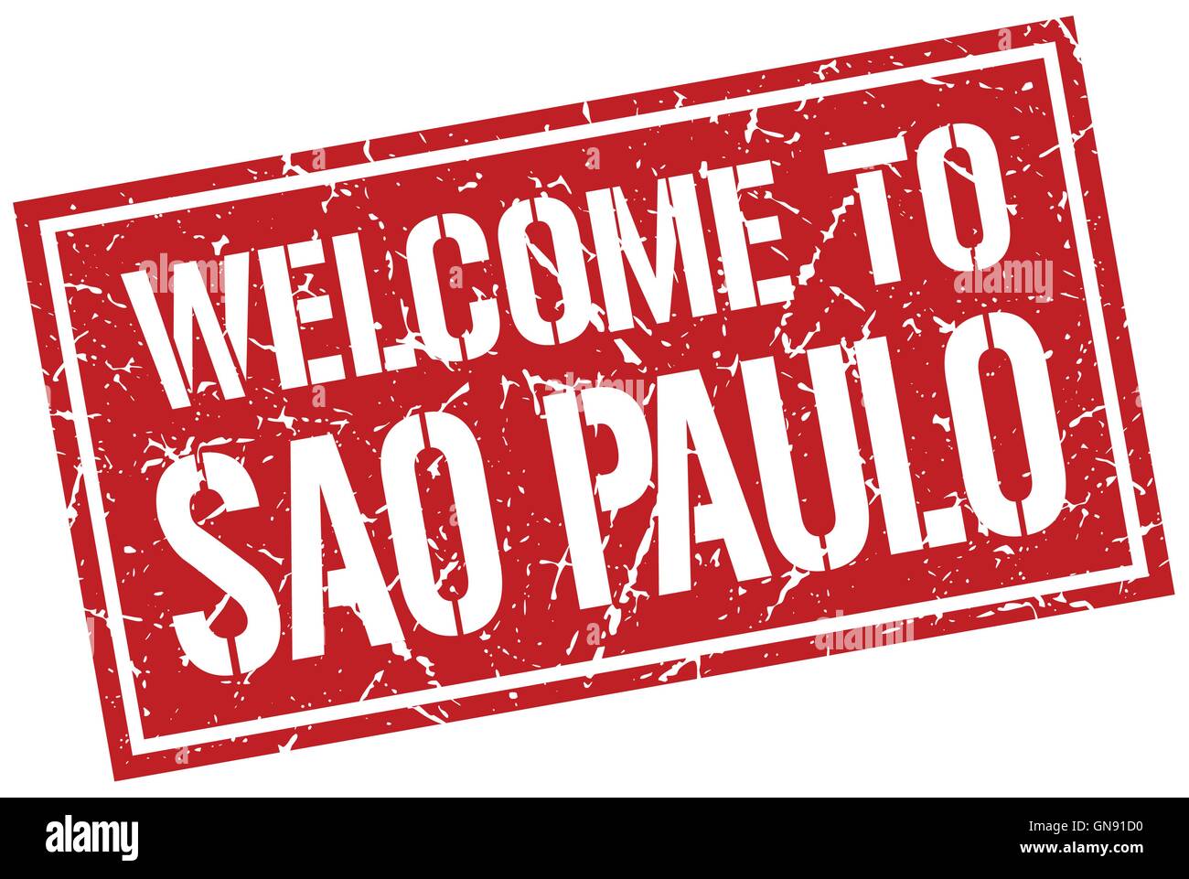 welcome to Sao Paulo stamp Stock Vector Image & Art - Alamy