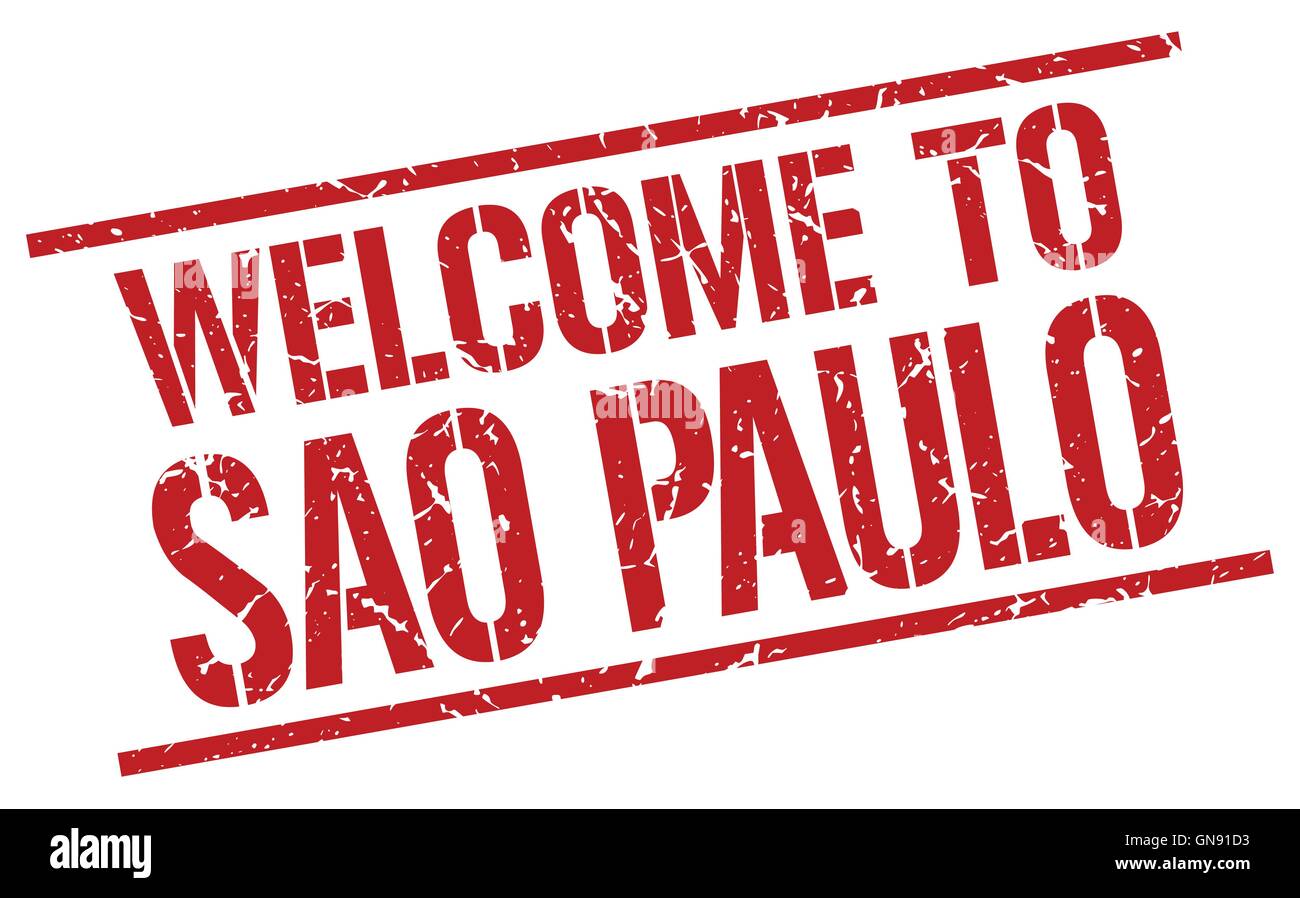 welcome to Sao Paulo stamp Stock Vector Image & Art - Alamy